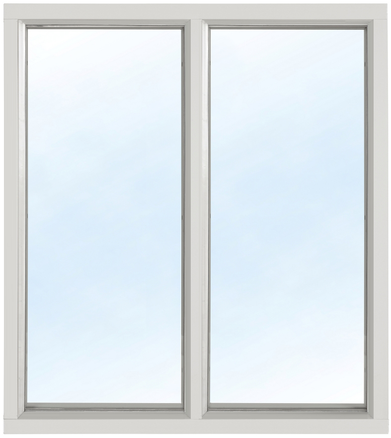 Kiinteä ikkuna kaareva pylväs - Alumiini - 3 lasia U-arvo 1.1 ...